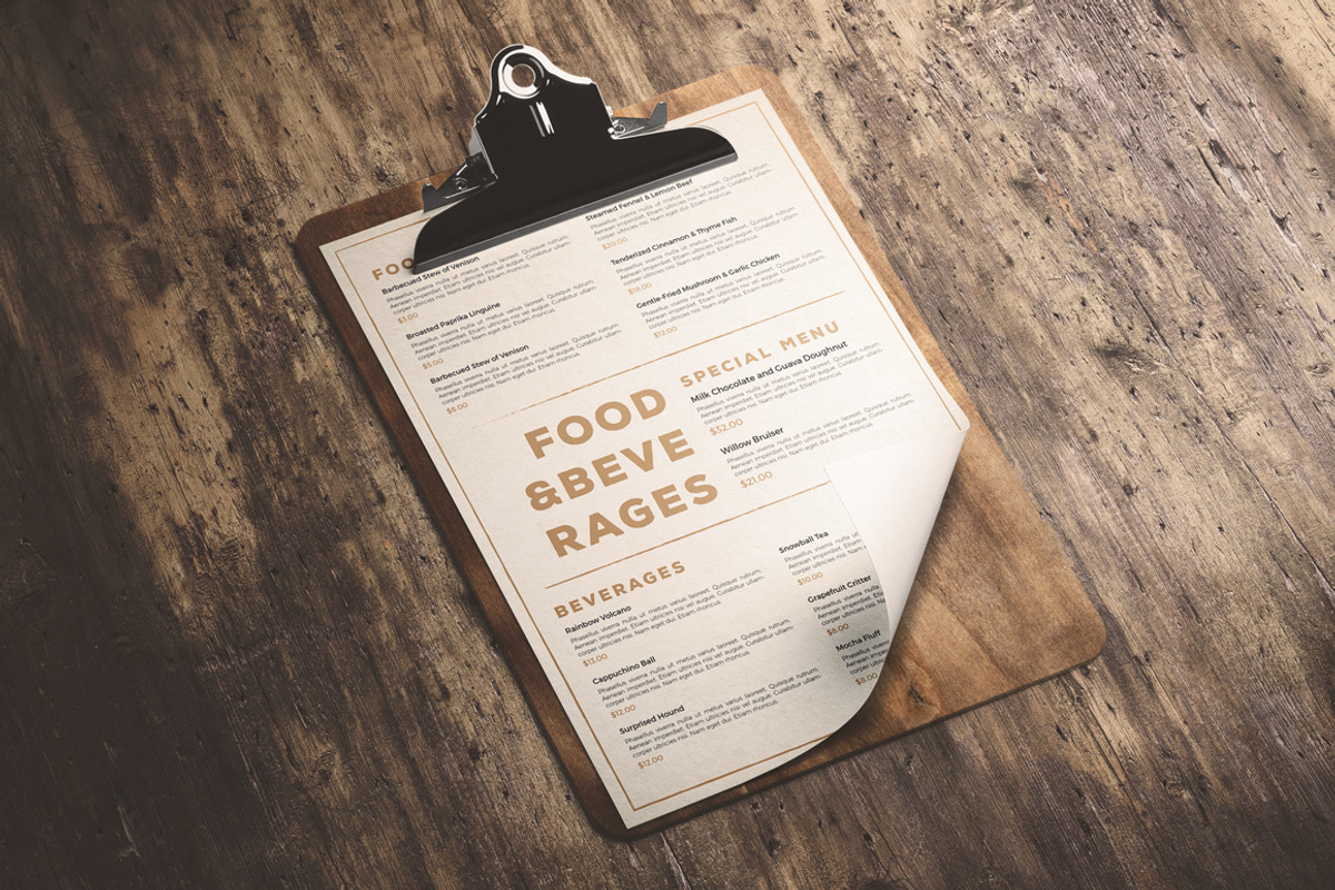 Clean & Classic Menu + Update, a Flyer Template by The Good Store