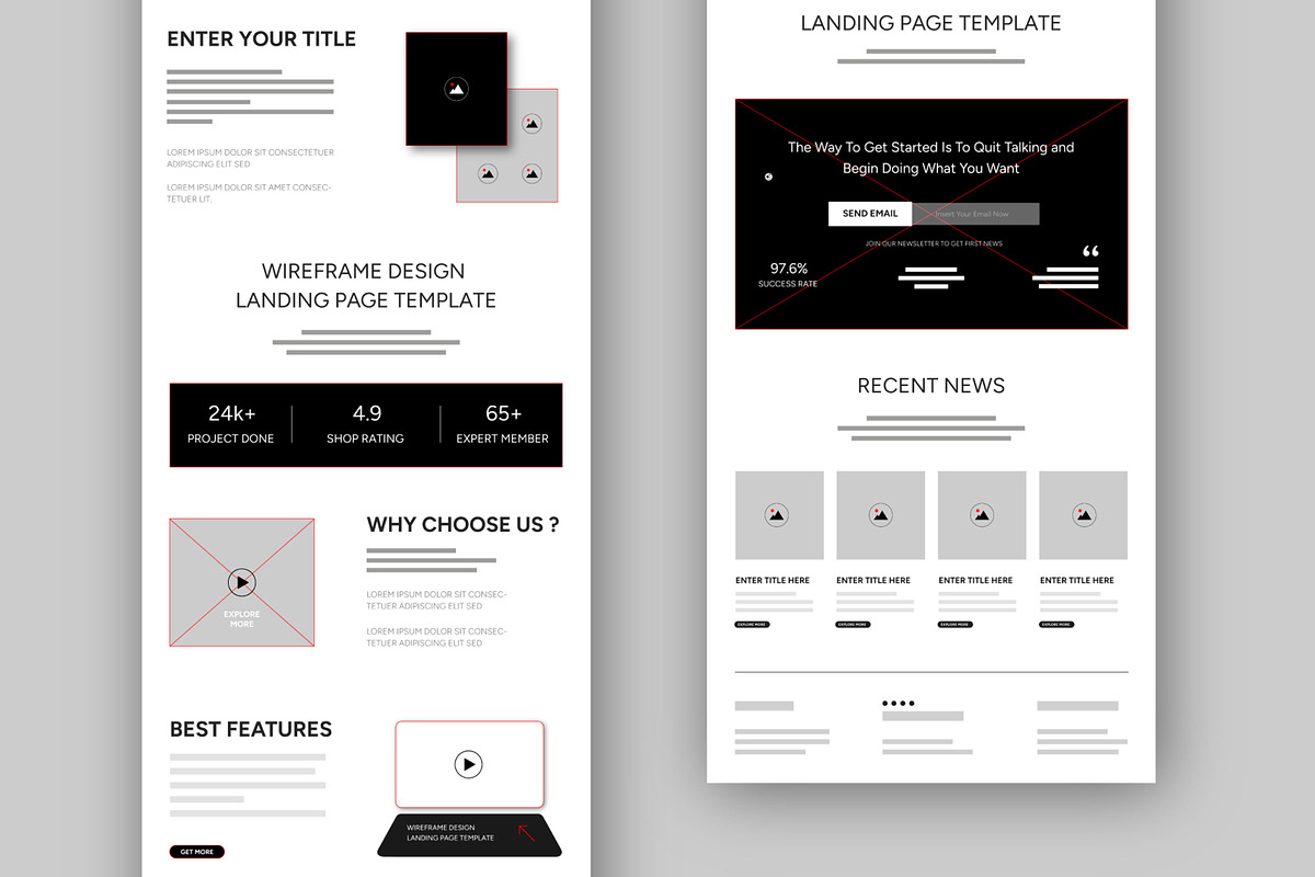 UX Design Wireframe Template