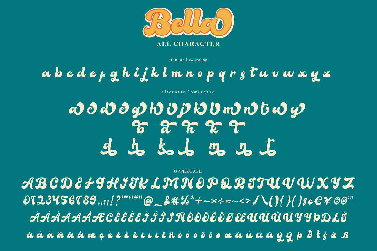 Bella - Vintage Script Font, a Script Font by alphArtype