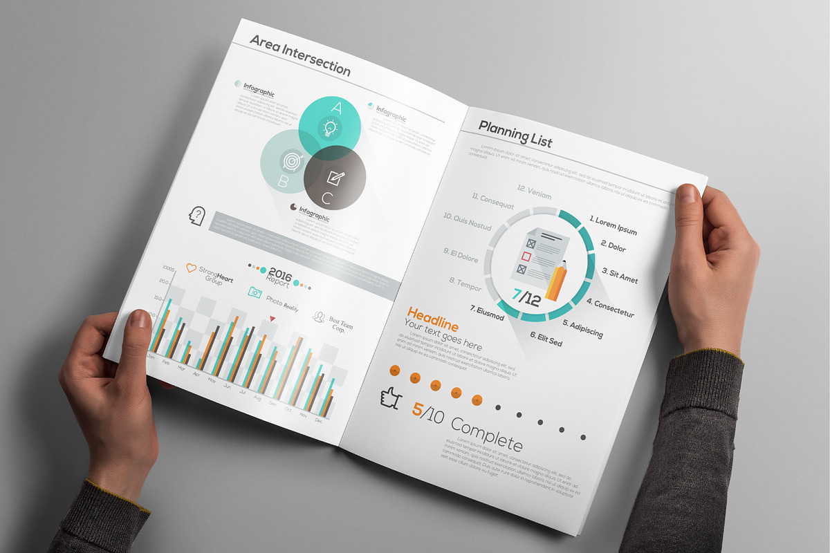 Pro Flat Infographic Brochures. P1, a Brochure Template by Andrew Kras ...