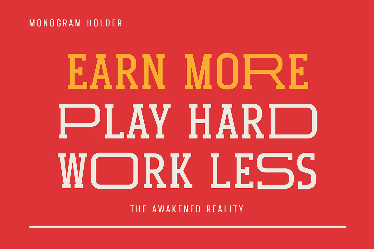 Monogram Holder - Display Font, a Slab Serif Font by Edignwn Type