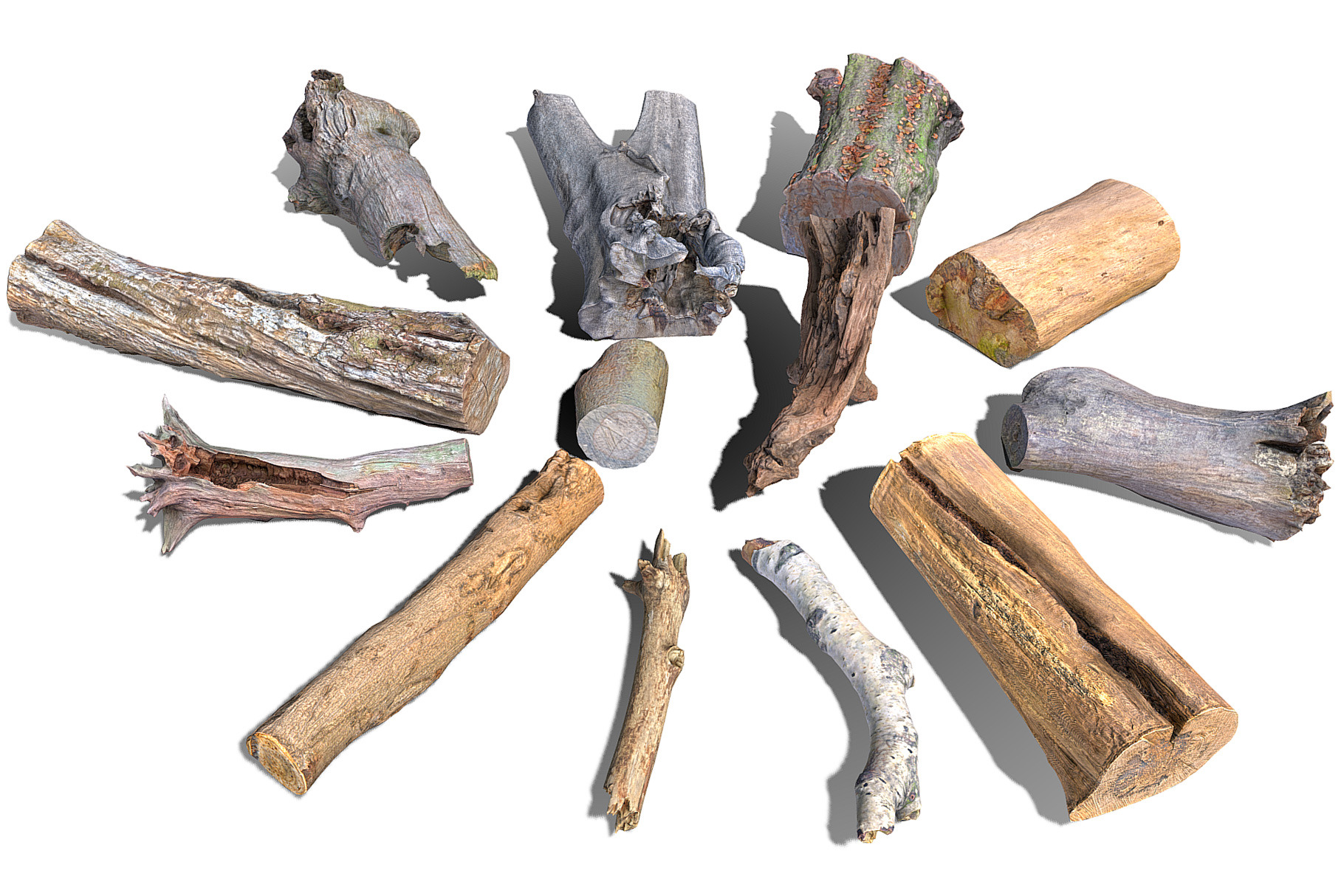 13 Tree Logs, an Environmental 3D Model by Beatheart Creative Studio