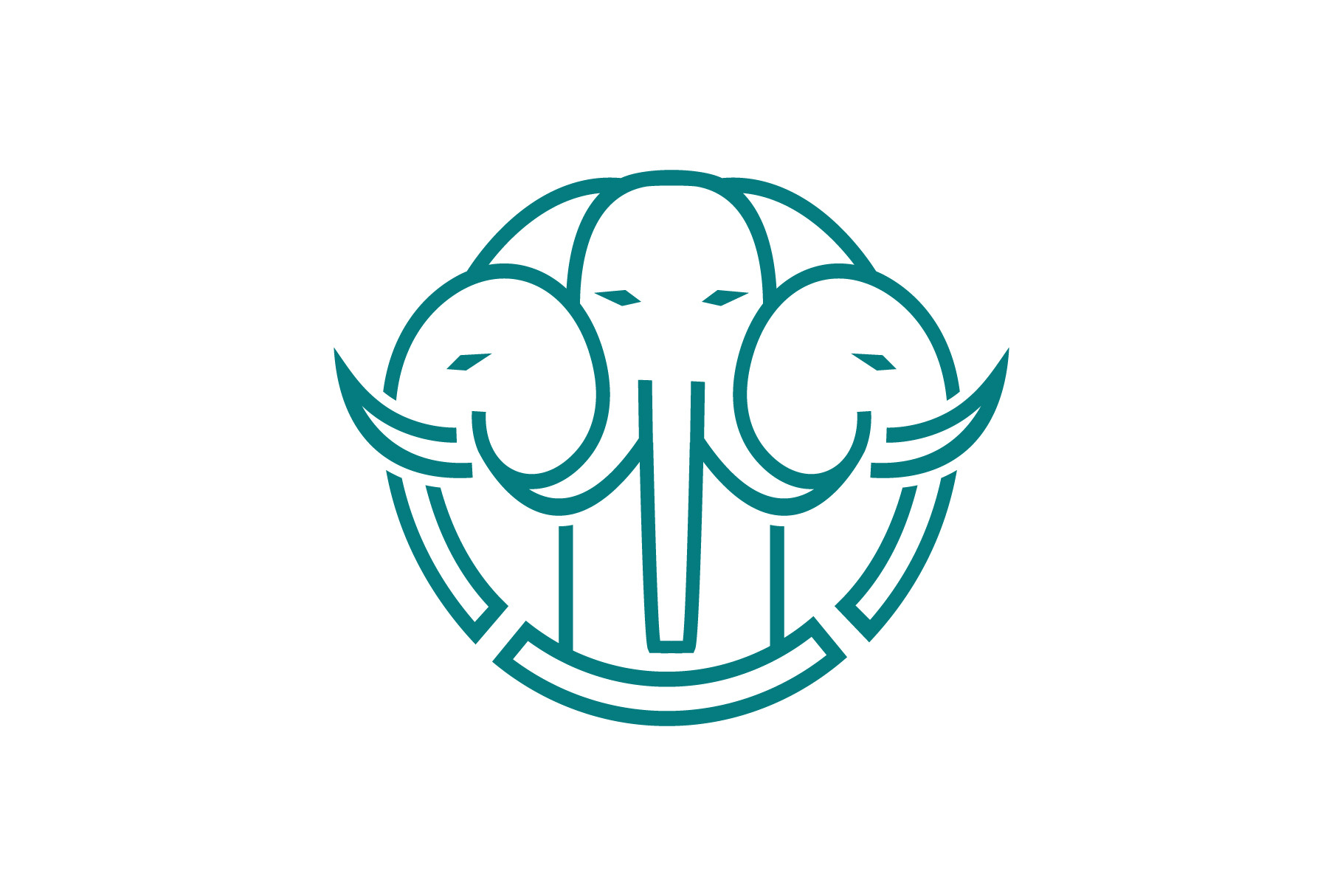 Three Headed Elephant Logo, a Branding & Logo Template by ZHR Creative ...