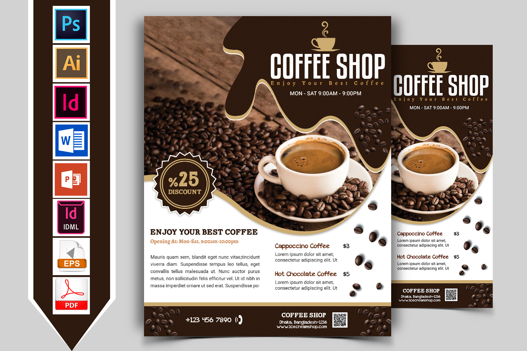 Coffee Shop Flyer Vol-03, a Flyer Template by Imagine Design Studio