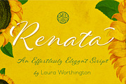 Renata, a Script Font by Laura Worthington