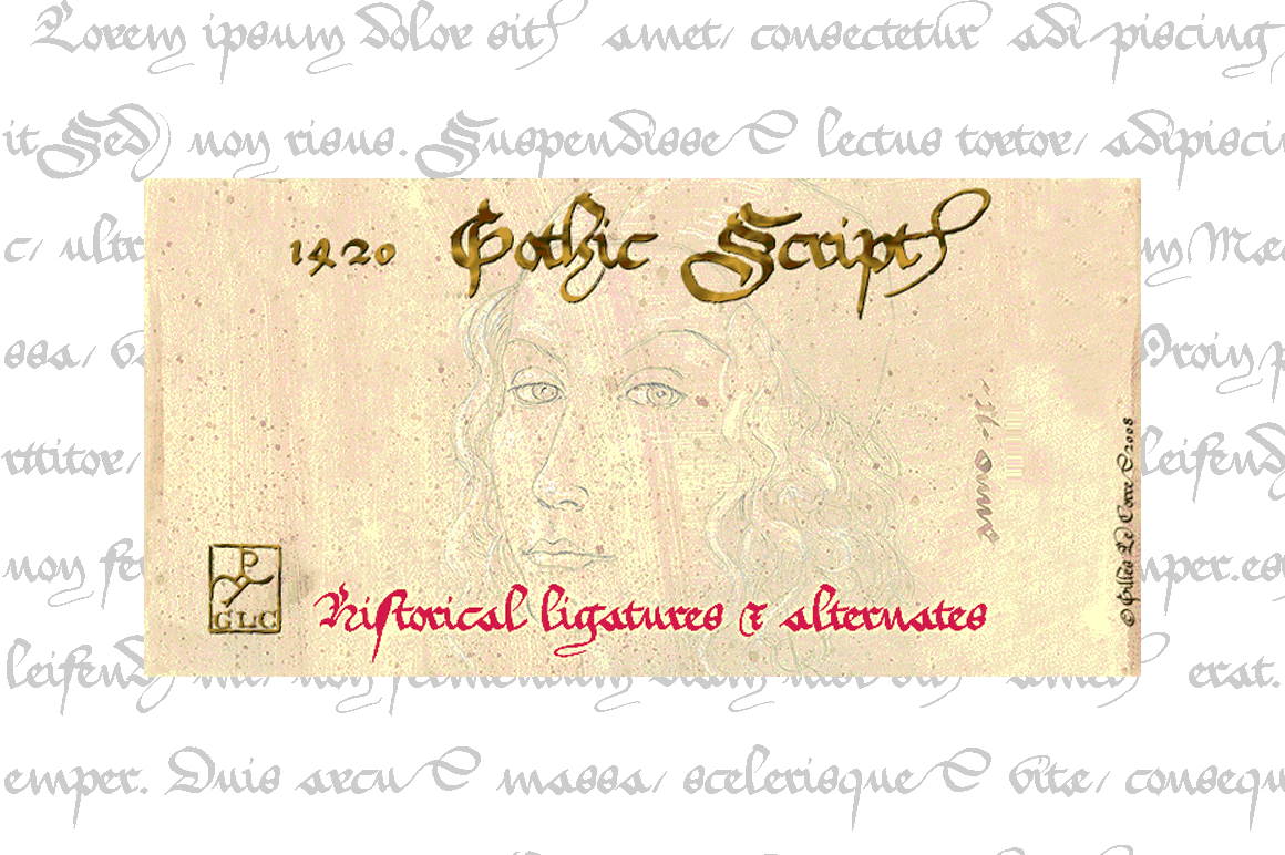 1420 Gothic Script, a Script Font by GLC Foundry