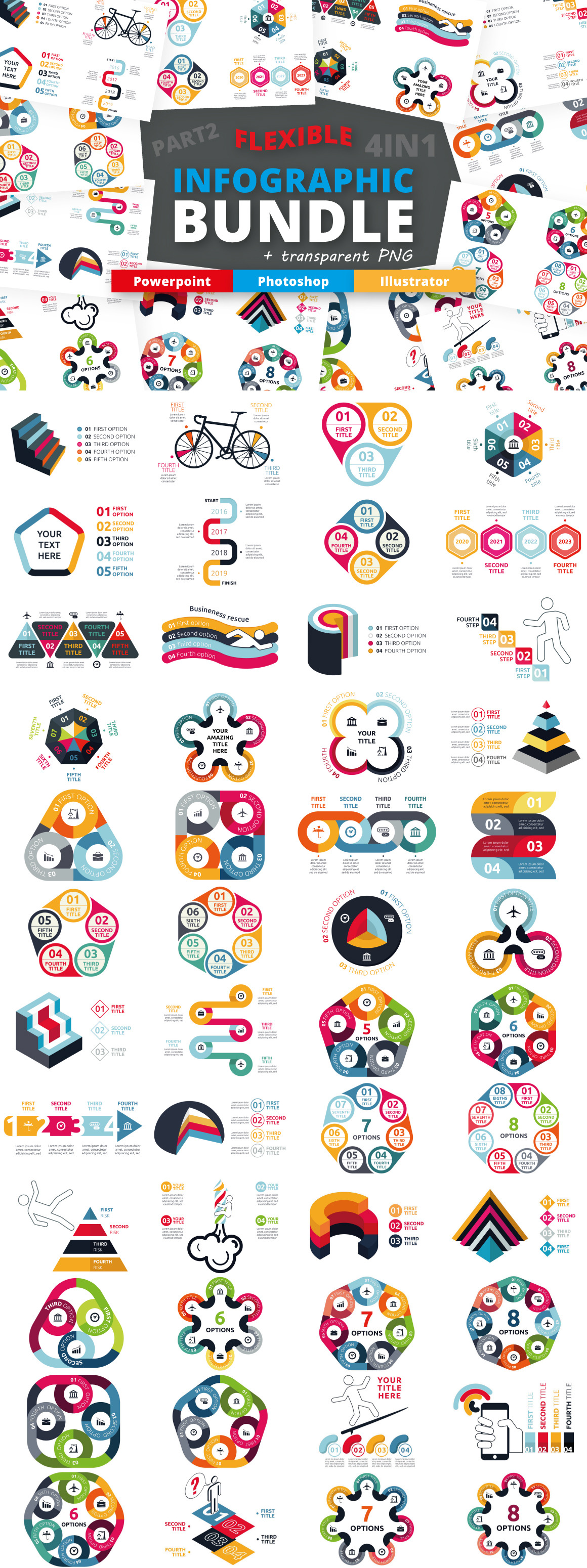 Flexible Infographic Bundle 60% OFF, a Presentation Template by ...