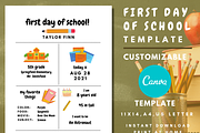 First Day of School Poster for Canva, a Flyer Template by Minva Themes