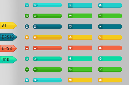 Vector donate and buying buttons set, a Templates & Theme by julia ...