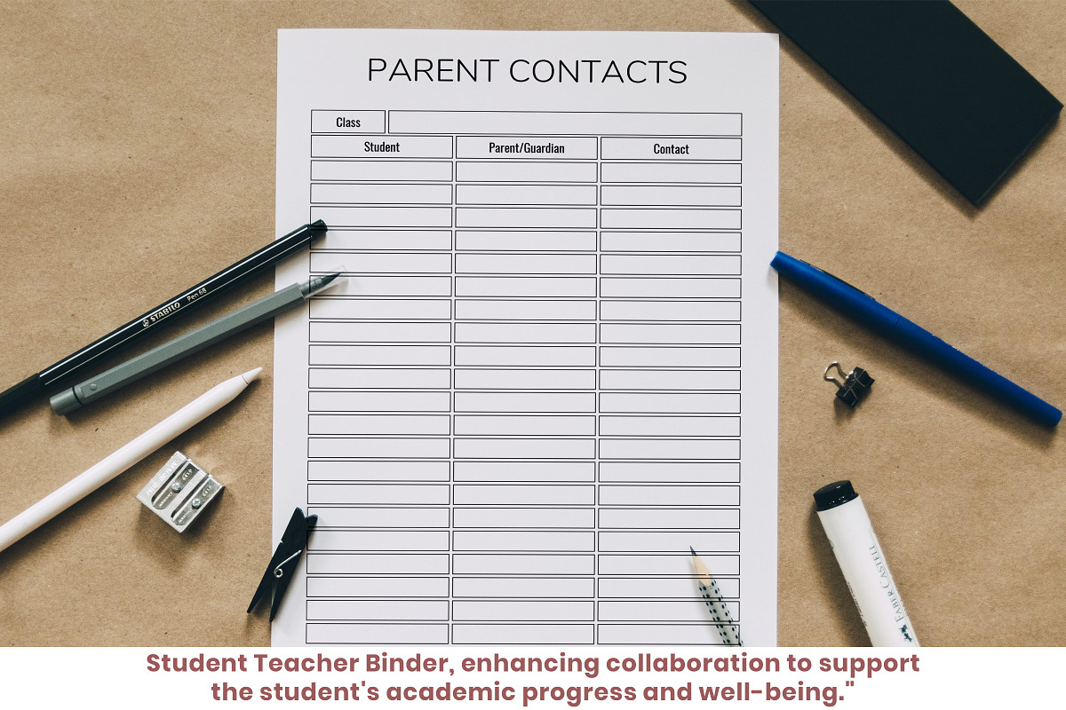 Printable Student Teacher Binder, a Print Template by Snapybiz
