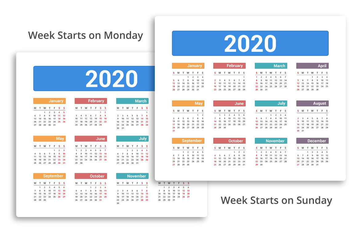 2020 Calendar, a Graphic by PixMarket | Creative Market