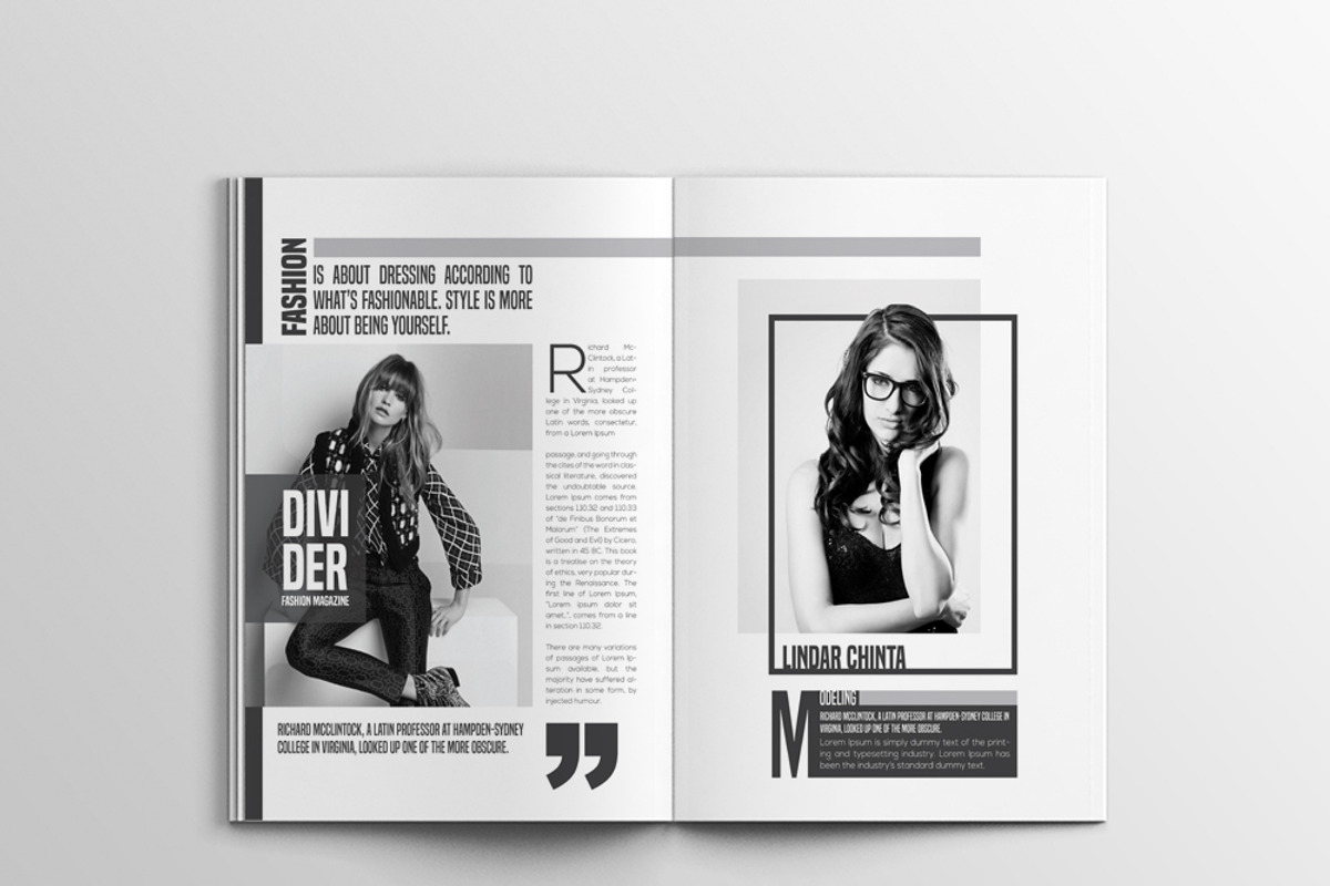 Divider Magazine Templates, a Magazine Template by MRI STUDIO