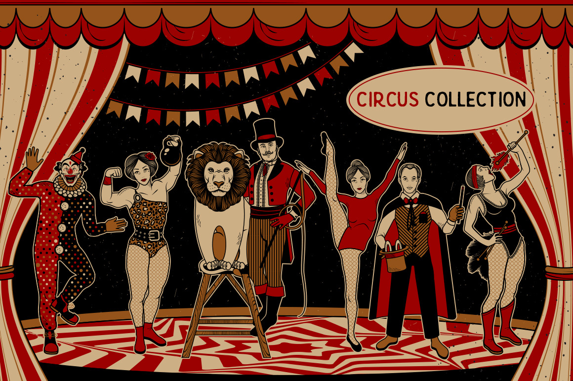 Circus Collection, an Illustration by Moloko88 | Creative Market