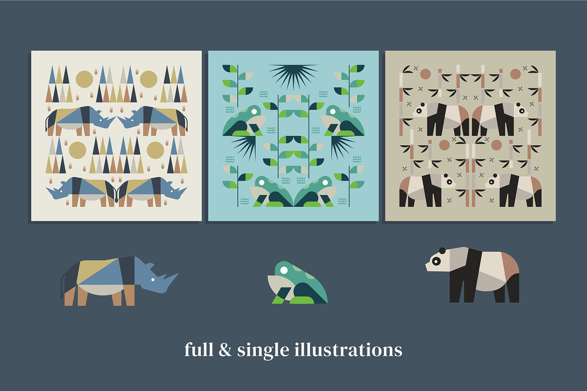 Flat Animals, an Animal Illustration by tifftuff