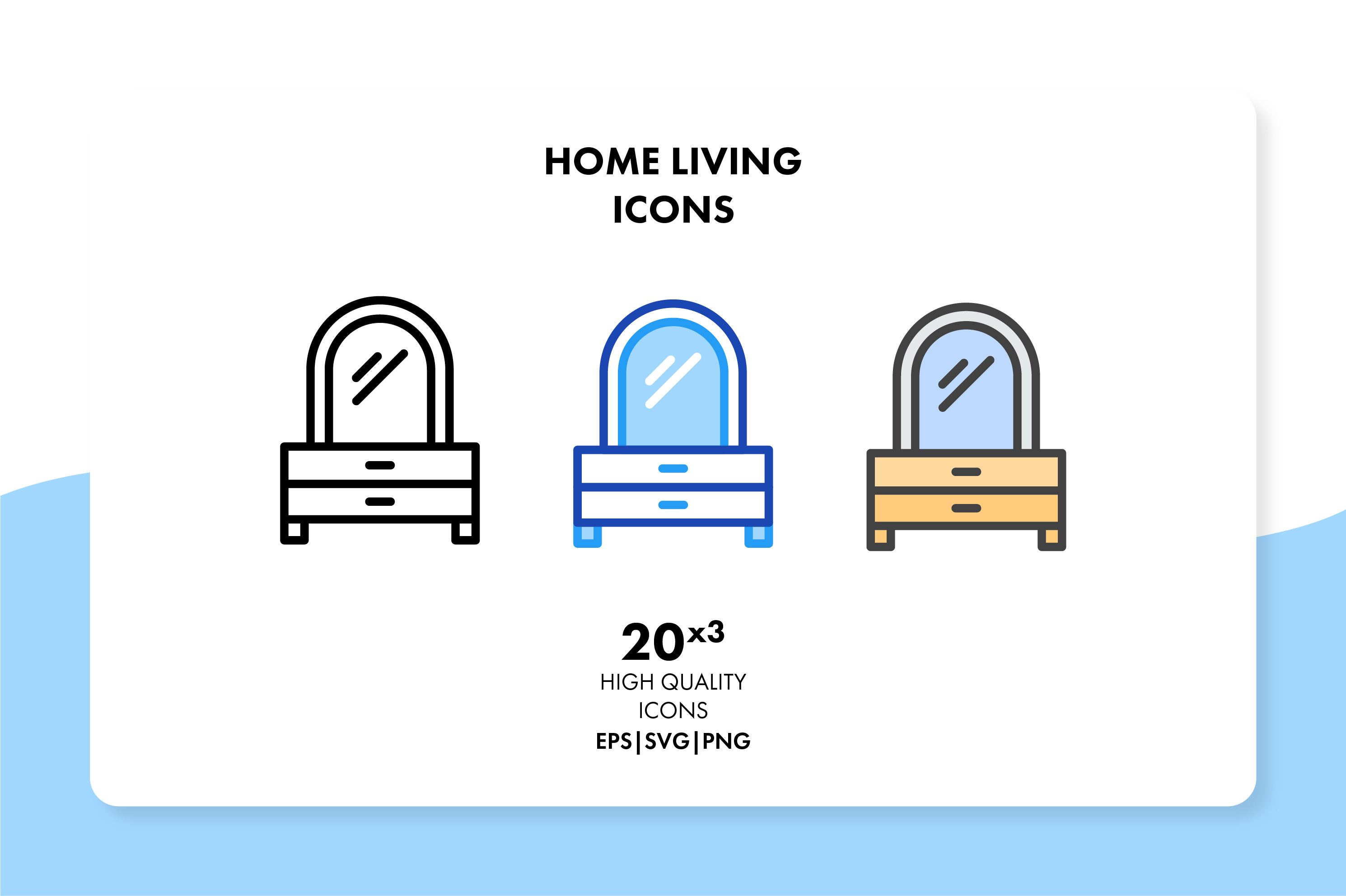 Home Living Icons, an Icon by yellowline