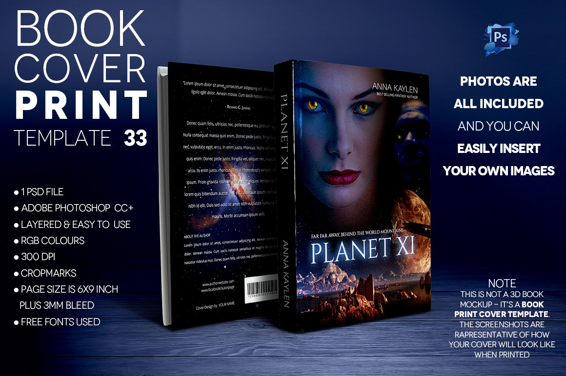 Book Cover Print Template 33 | Templates & Themes ~ Creative Market
