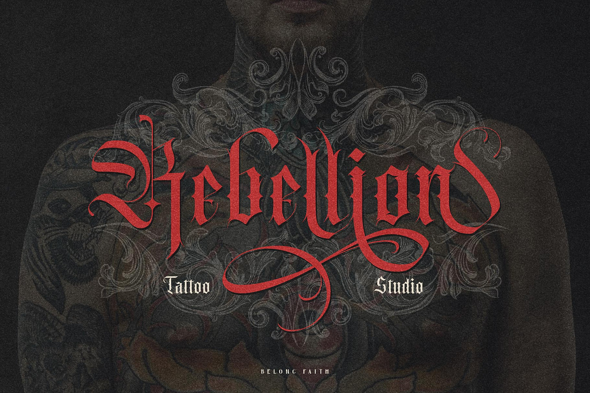 Belong Faith Typeface, a Blackletter Font by alit design