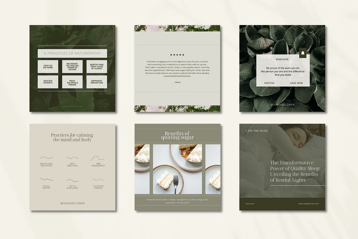 Naturopath / Health - Canva template