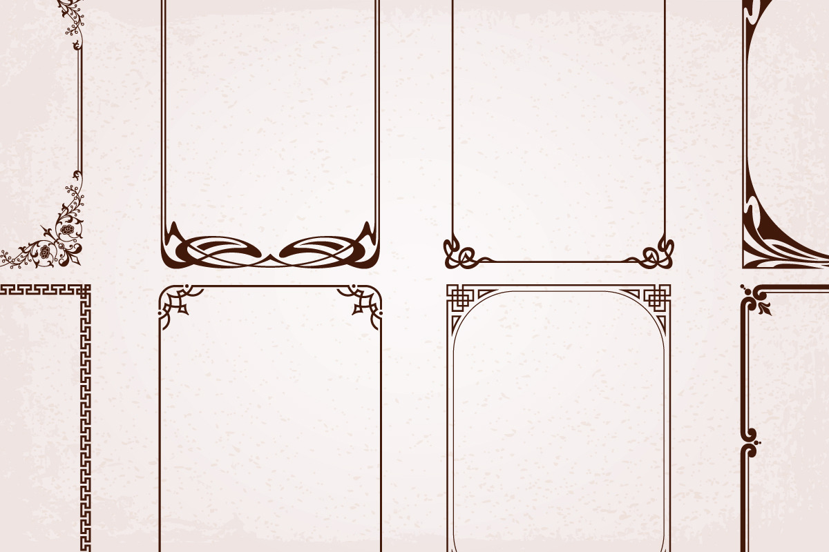 28 Decorative frames borders set #3