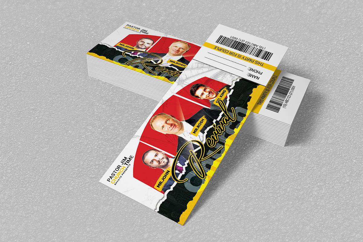 Church Event Pass, a Card Template by Psd Templates