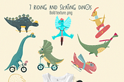 Active Dinosaurs - clipart, patterns, an Animal Illustration by ...