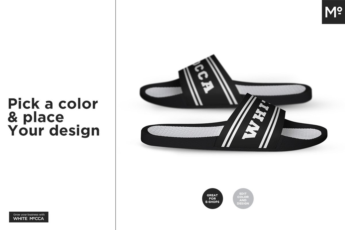 Slide Sandals Mock-up, an Apparel Mockup by Mocca Mockups Store