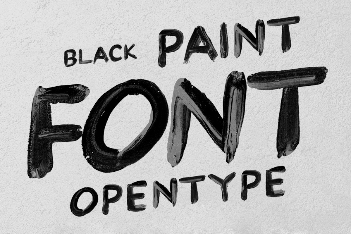 Black Paint Font, a Font by Handmadefont