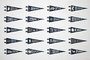 Pennant Flags. 20 Hand Drawn Badges, a Branding & Logo Template by ...