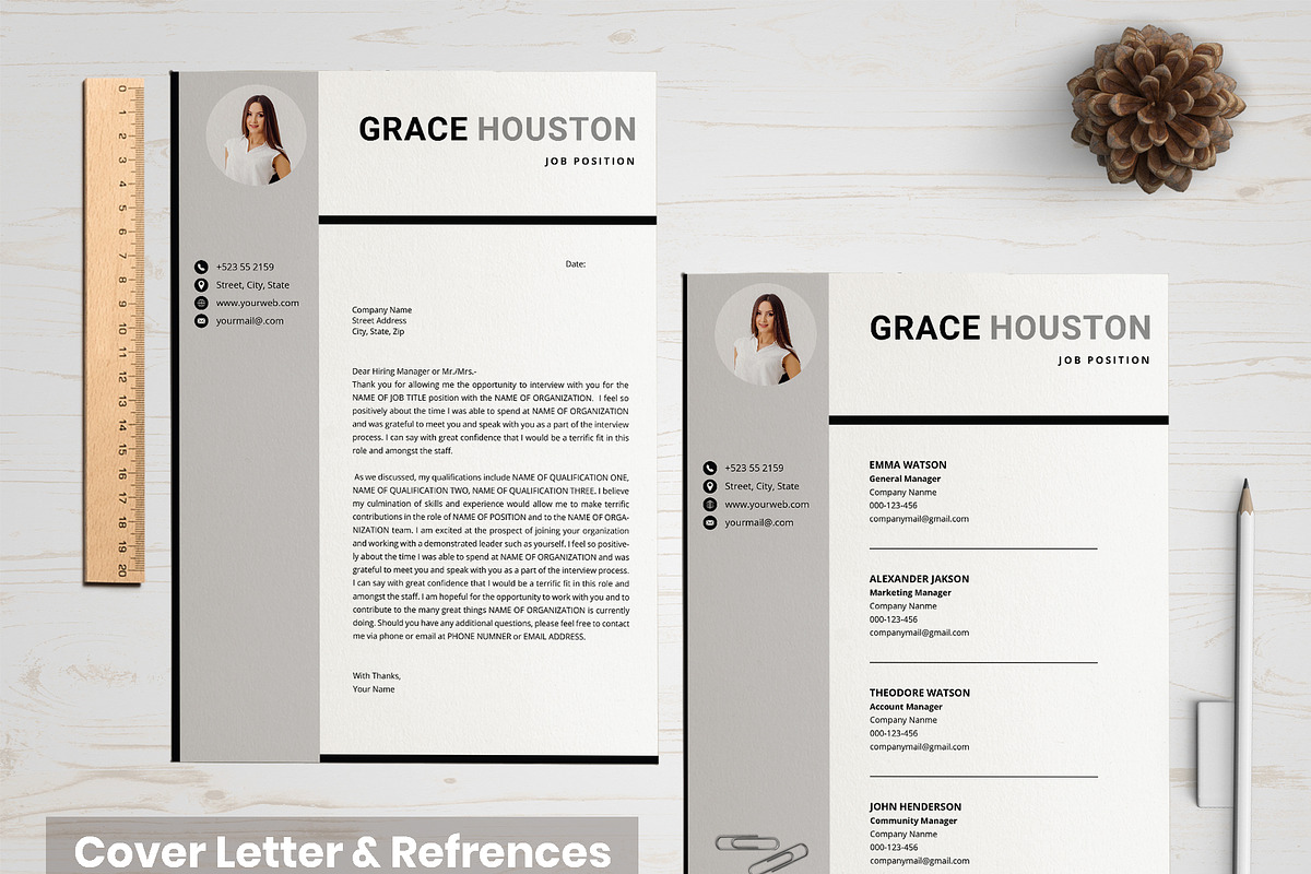 Resume Template With Photo, a Resume Template by Wow Designs