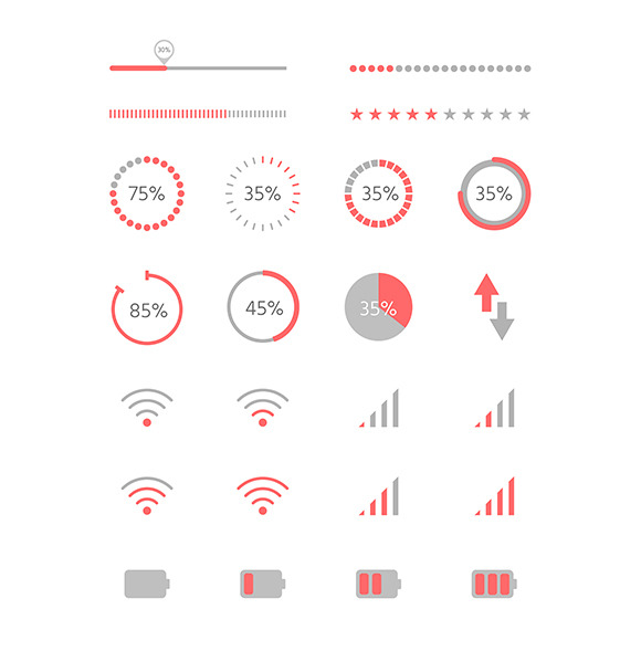 Vector Set of Various Indicators, a Templates & Theme by Snipergraphics