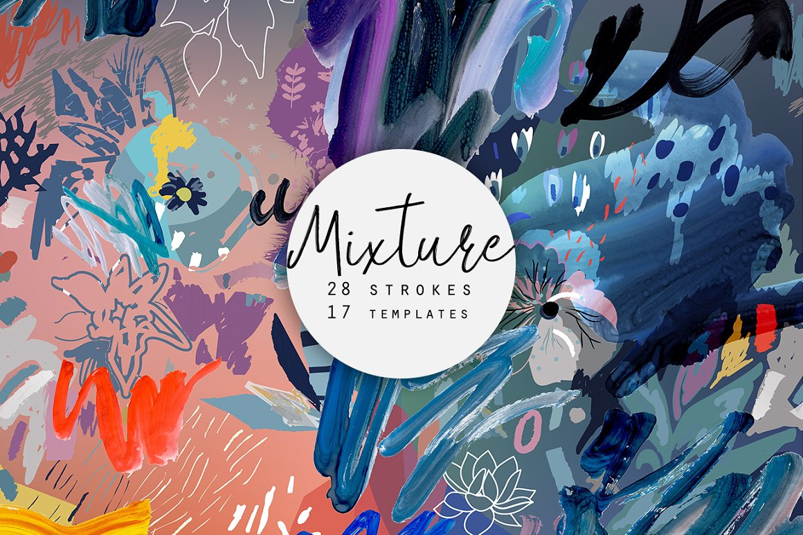 Mixture graphic set, a Texture Graphic by Lera Efremova