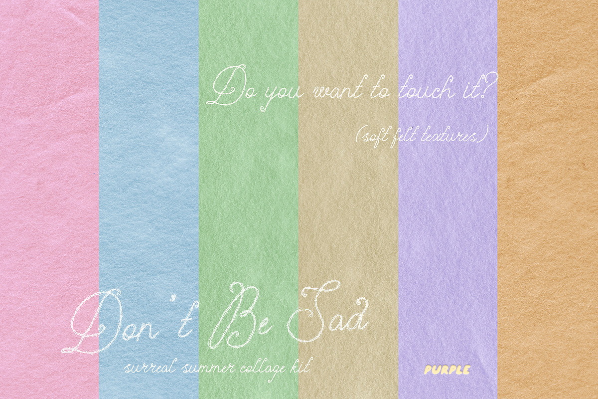 Don't be sad: Summer Collage Kit