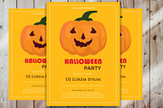 Halloween Flyer with Pumpkin, a Flyer Template by bungamustia