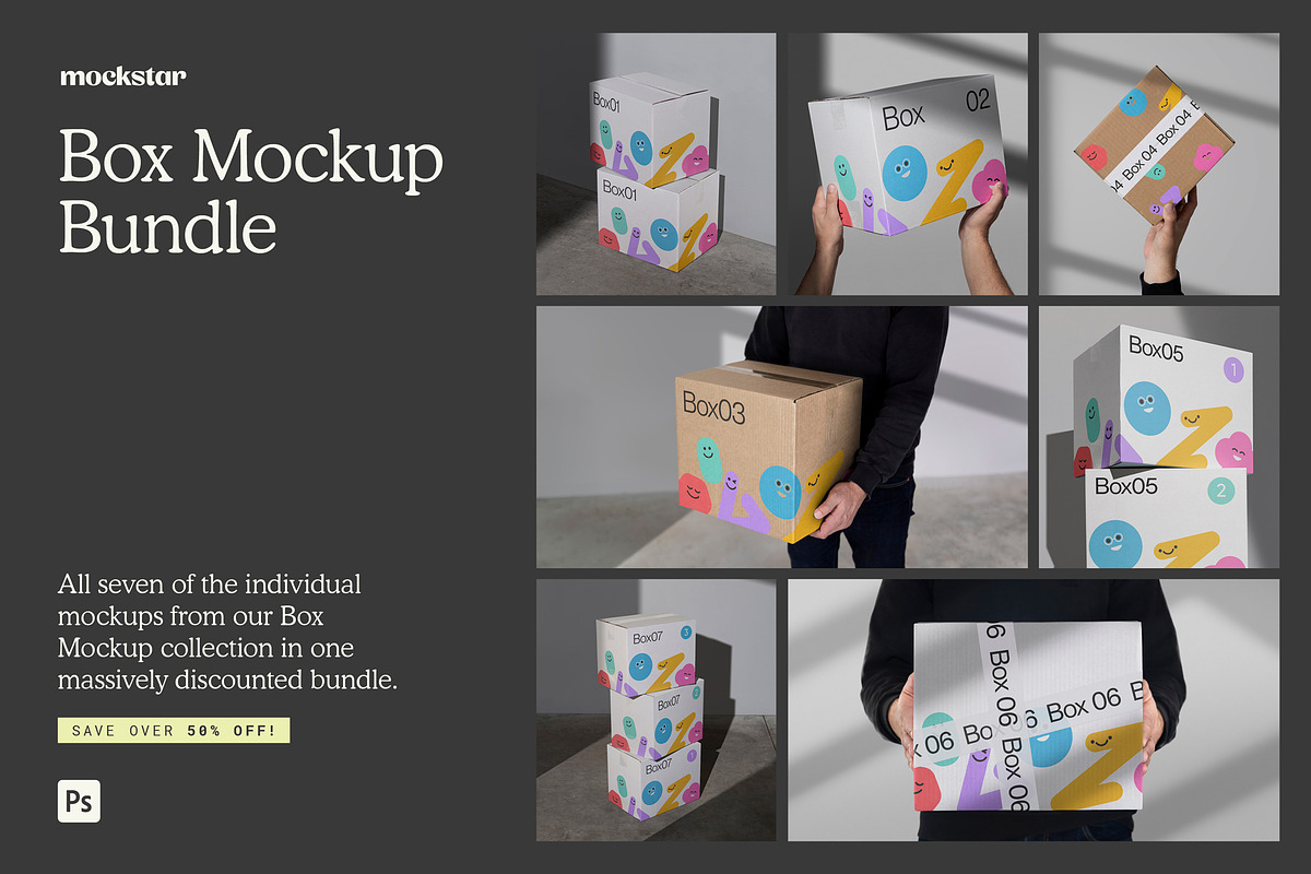 The Packaging Box Mockup Bundle