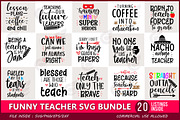 Funny Teacher SVG Bundle | Education Illustrations ~ Creative Market