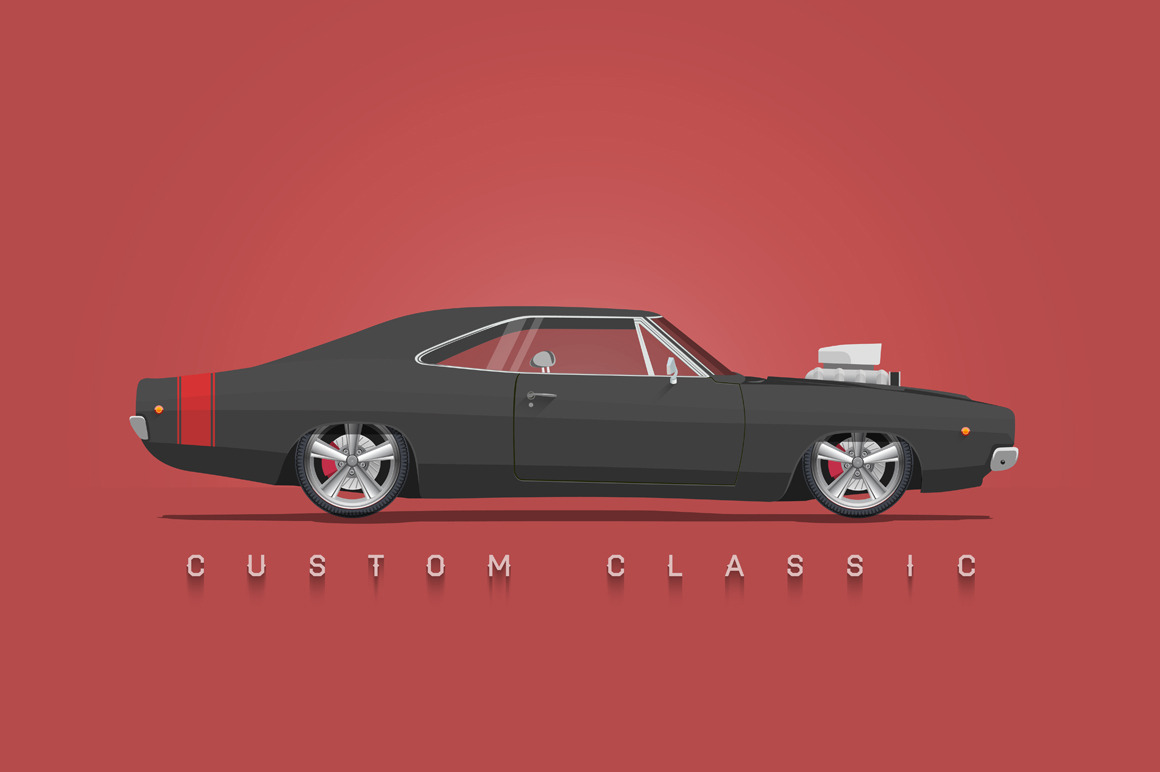 Custom Classic Mopar Illustration., an Illustration by Crafter