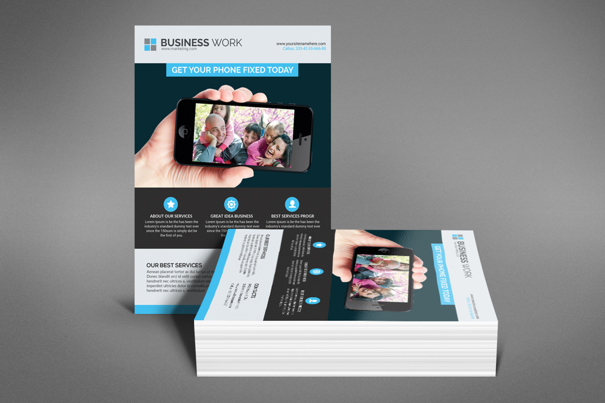 Smart Phone Business Flyer, a Flyer Template by graphicforest