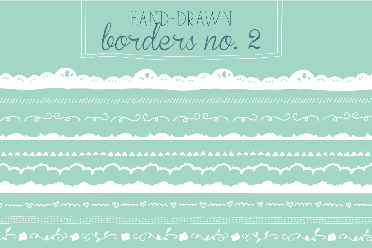 Hand-Drawn Borders No. 2, a Decorative Illustration by Angie Makes