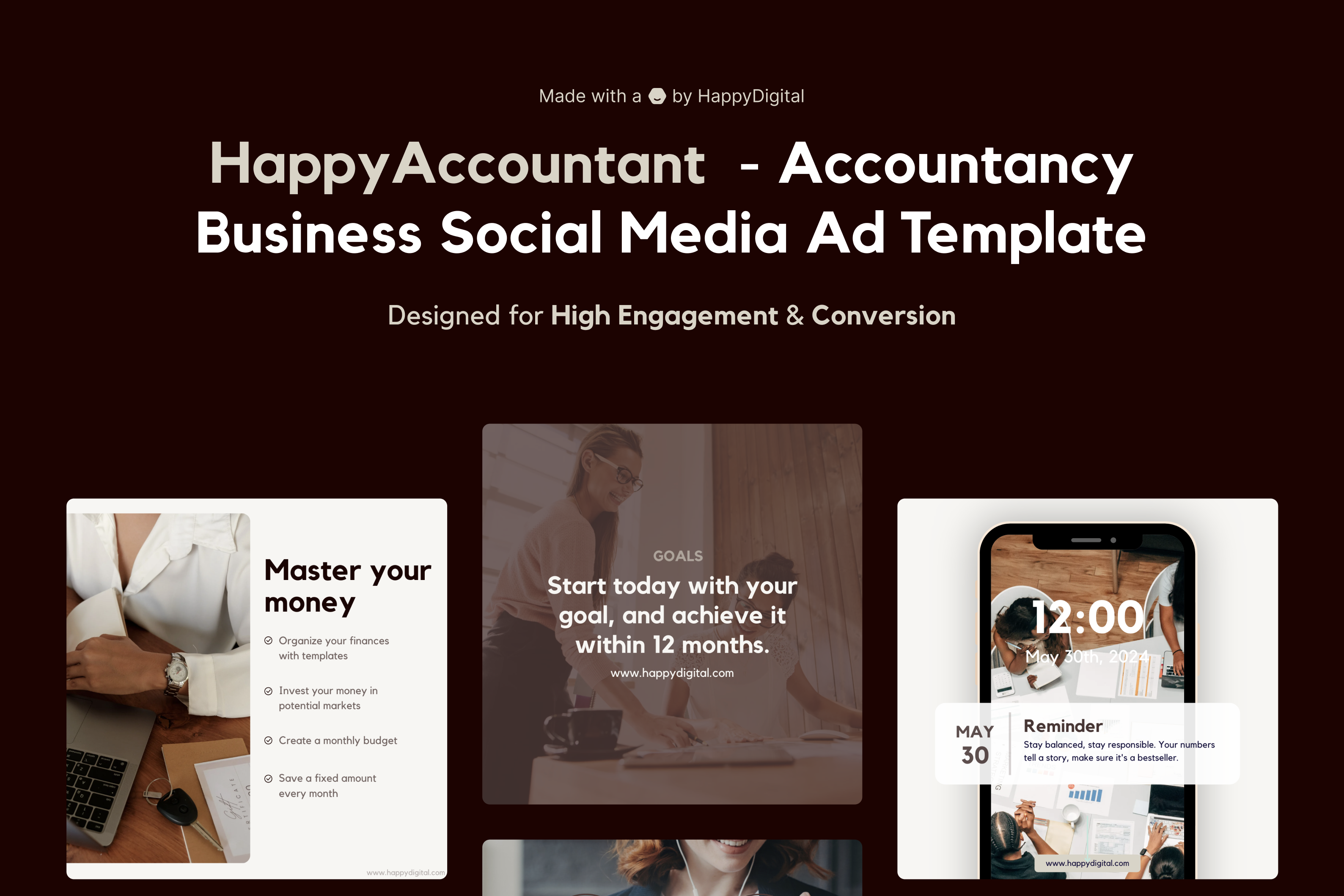 HappyAccountant Social & Ad Template, a Social Media Template by Team ...