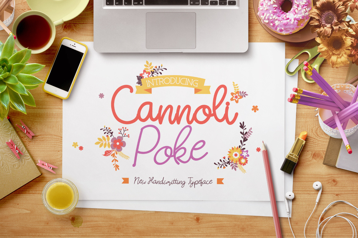 Cannoli Poke, a Script Font by Heroglyphs Studio