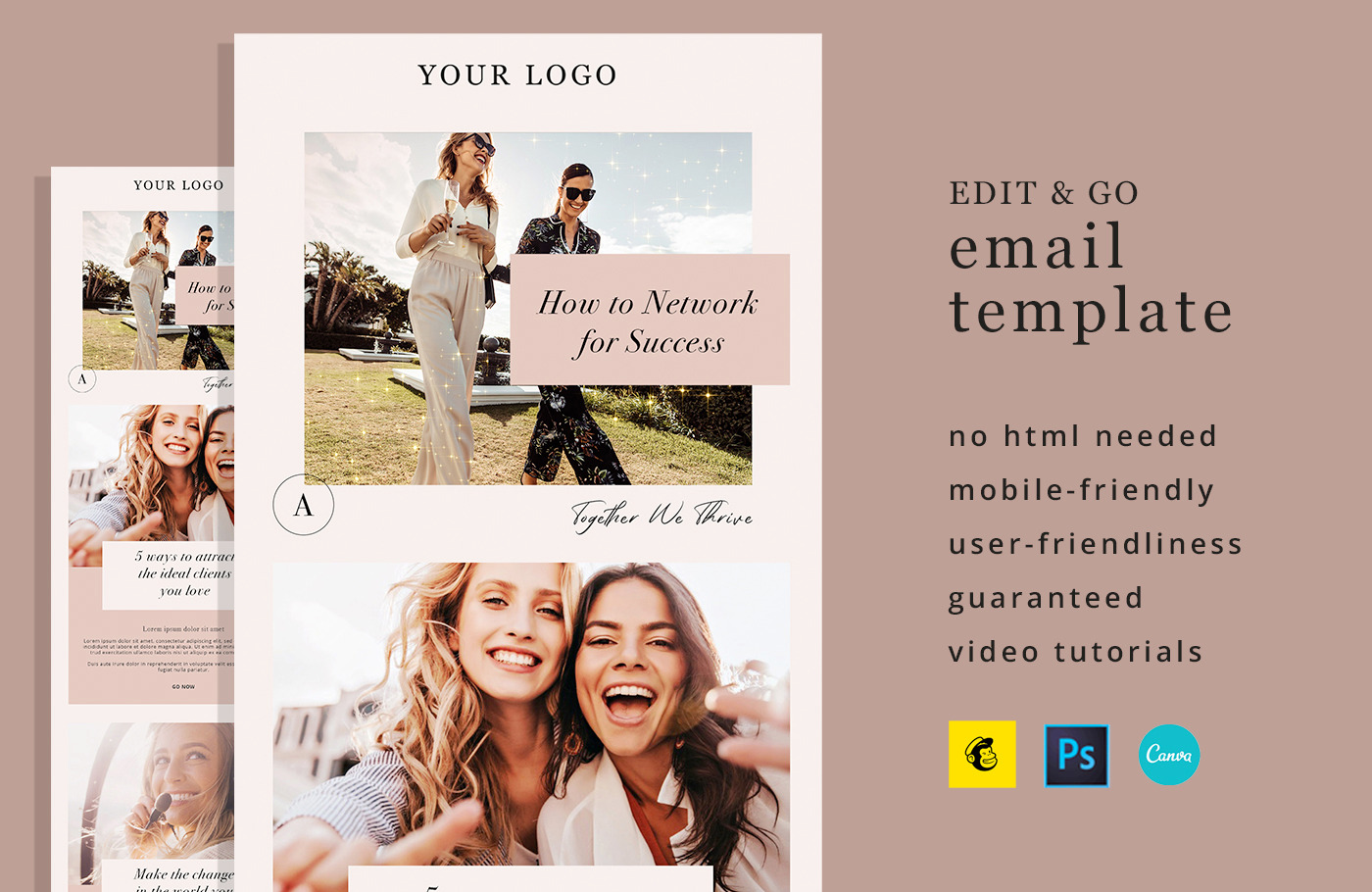 Blush Vibes Email Template, an Email Template by Edit & Go Templates