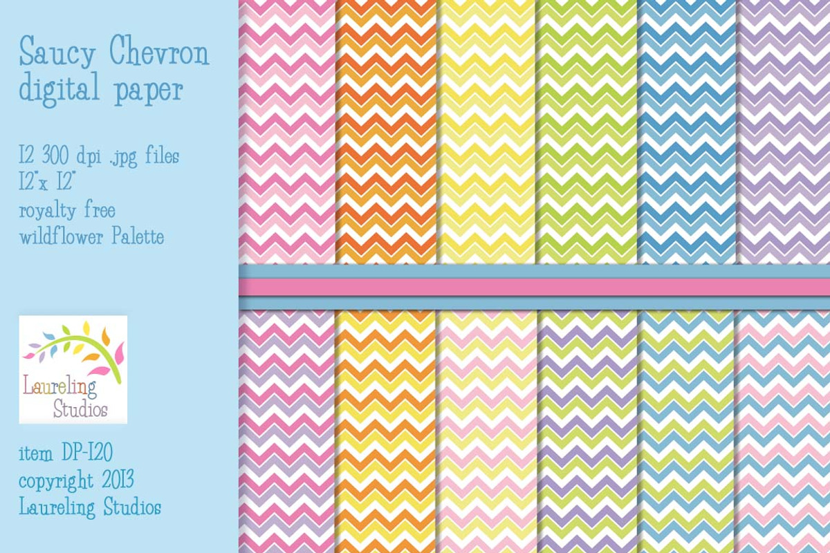 Chevron patterns/digital papers, a Pattern Graphic by Laureling Studios
