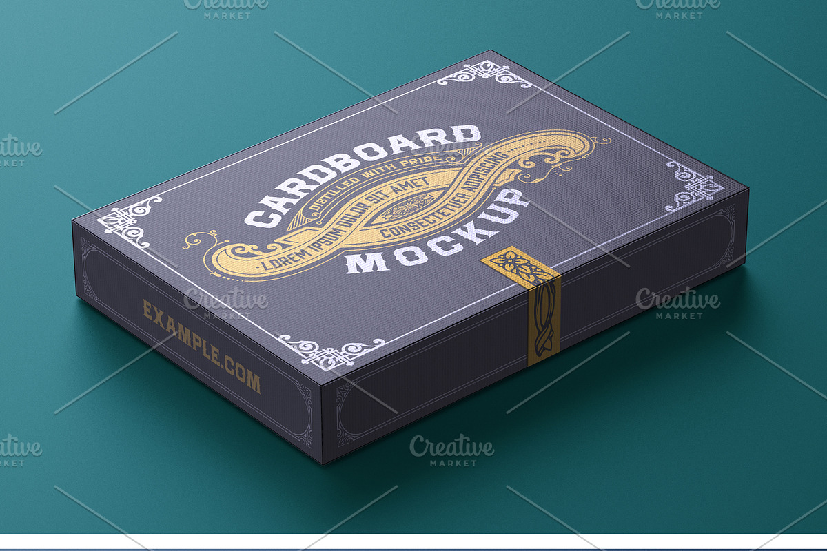 Flat Colored Box Mockup, a Product Mockup by OneVectorStock | Creative ...