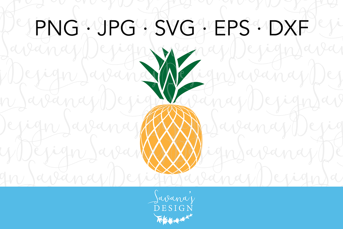 Pineapple SVG Cut File & Clipart, an Illustration by SavanasDesign