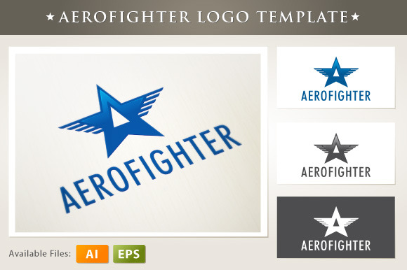 Aero Fighter Logo Template, a Branding & Logo Template by mikailain