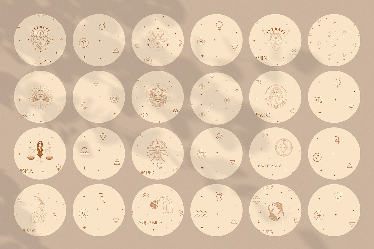Zodiac Signs Horoscope Illustrations, a Graphic by Olya Creative