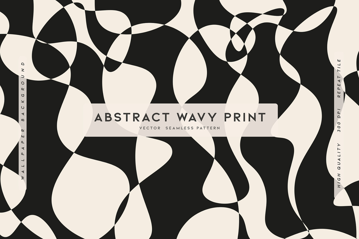Abstract Wavy Print, a Pattern Graphic by MalyskaStudio