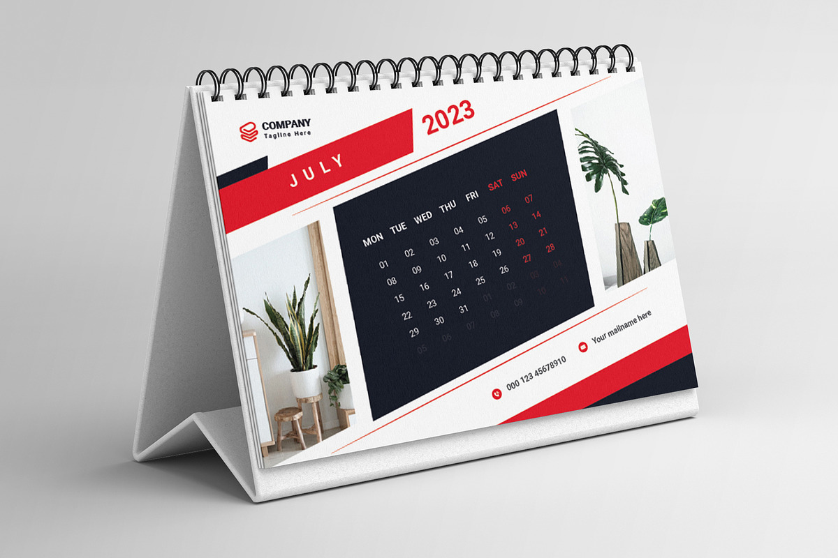 Desk Calendar Template 2024