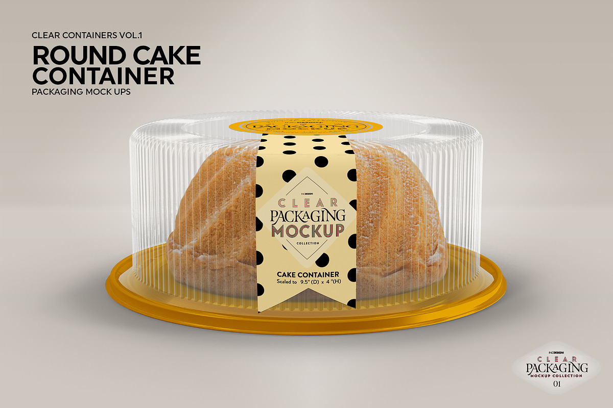 Cake Container Packaging Mockup, a Cups & Container Mockup by INCDesign
