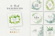 Floral Instagram Backgrounds, a Social Media Template by Imagination Area